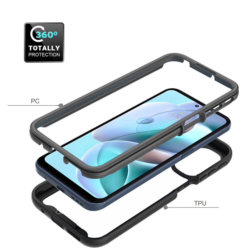 lthmy for Motorola Moto G31 G41 Casing Clear Back Rugged Bumper Dual ...