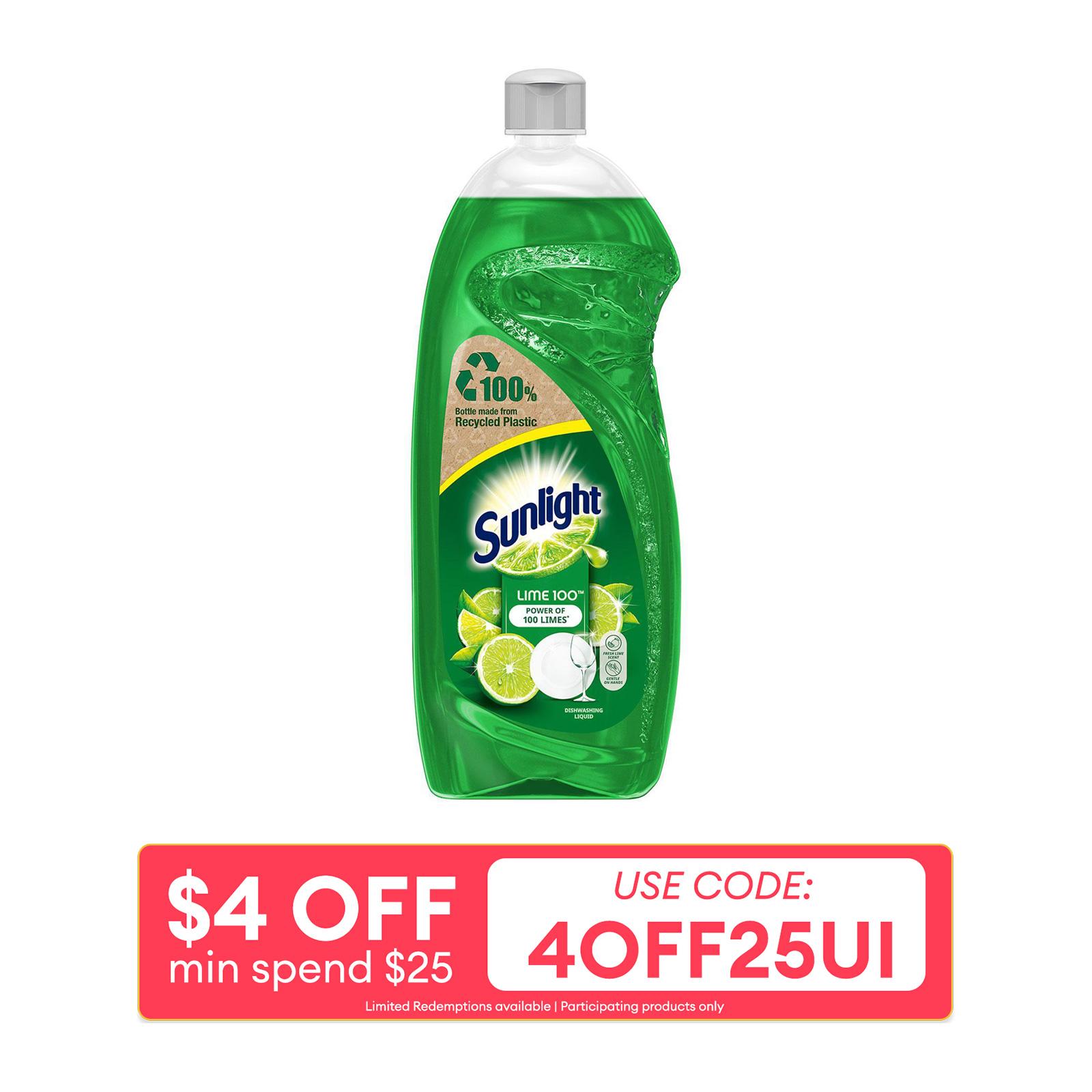 Sunlight Power Of 100 Limes Dishwashing Liquid With Real Lime Extract ...