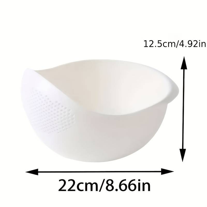 portable rice sieve plastic spoon, kitchen drainage basket with handle ...