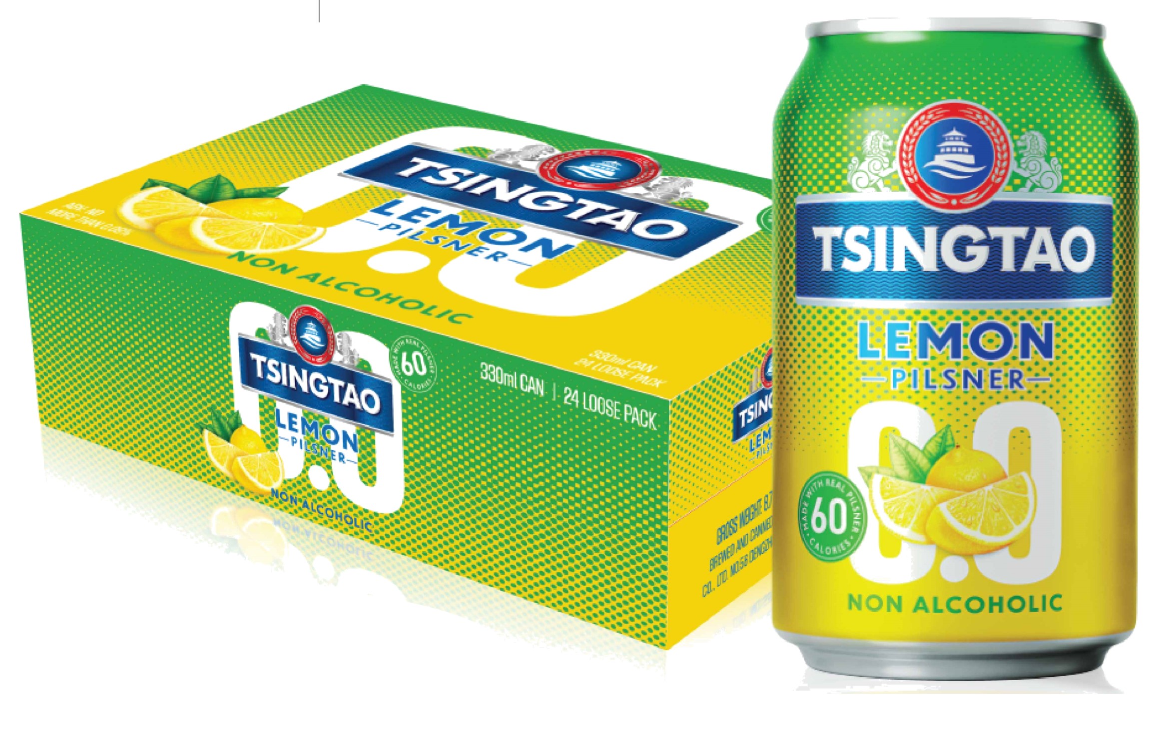 Tsingtao Alcohol Free Series - Pilsner Style With Lemon - 0.0% abv (24 ...