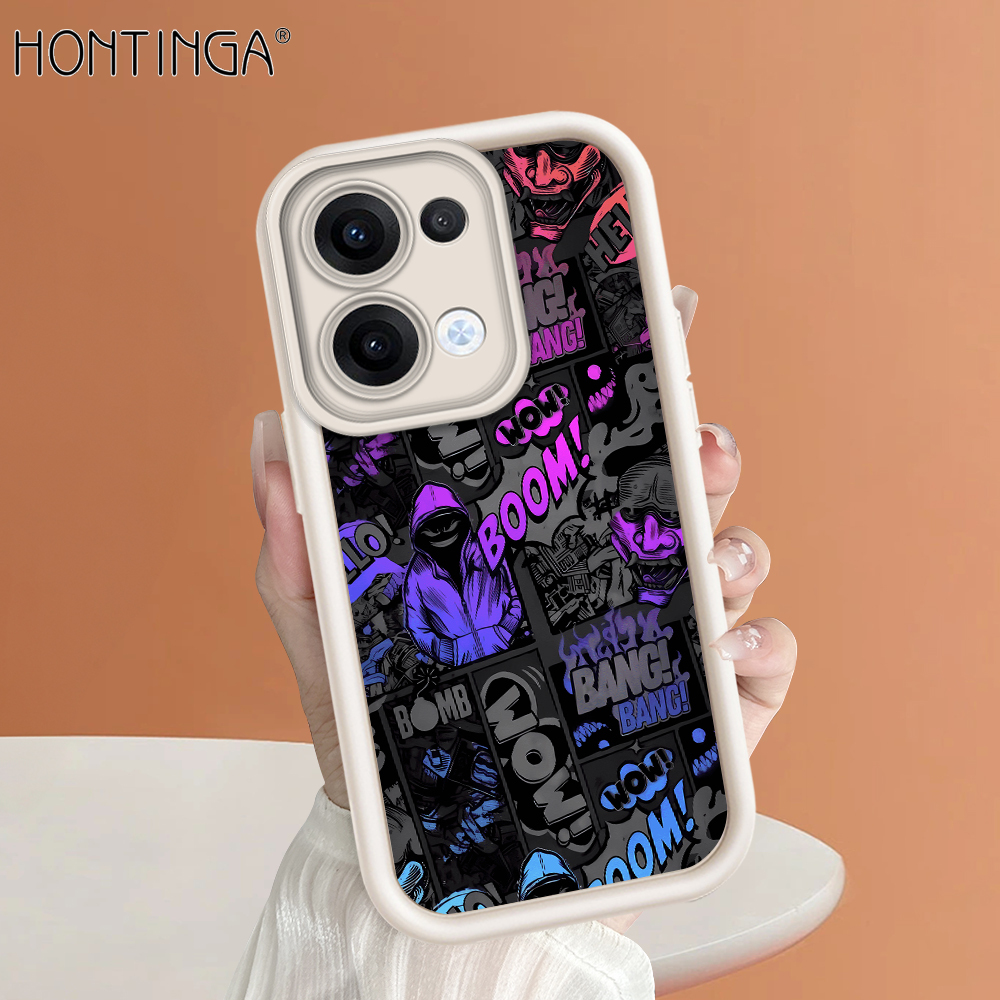Hotinga for OPPO Reno13 F Reno 13 Pro 5G Back Cover Graffiti Comics ...