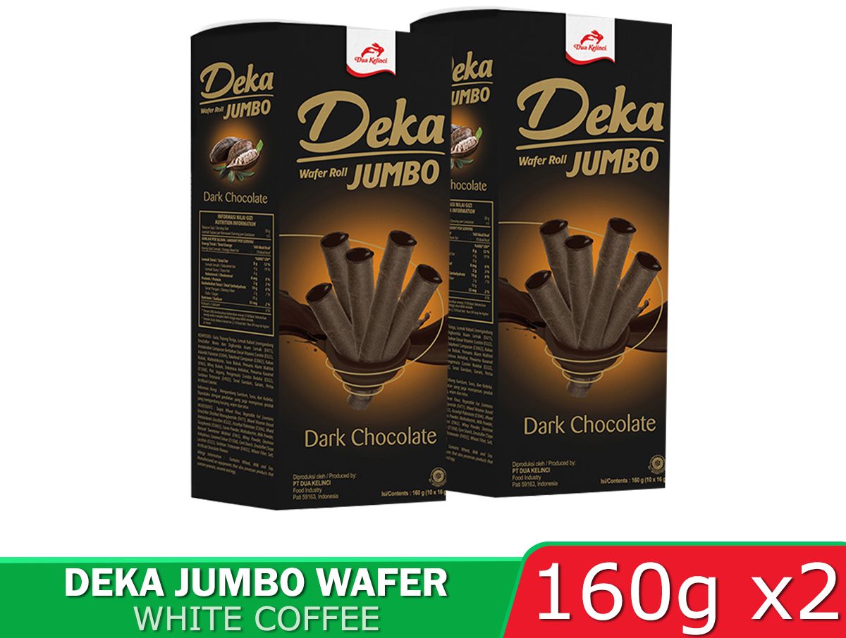 Buy 2 Deka Wafer Roll Jumbo Dark Chocolate 160g (10's) | Lazada PH