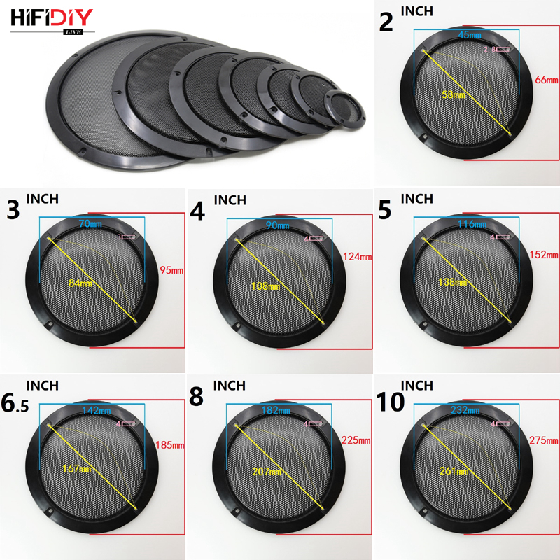 HIFIDIY LIVE 4 5 6 8 10 inch Speaker Net Cover High-grade home mesh ...