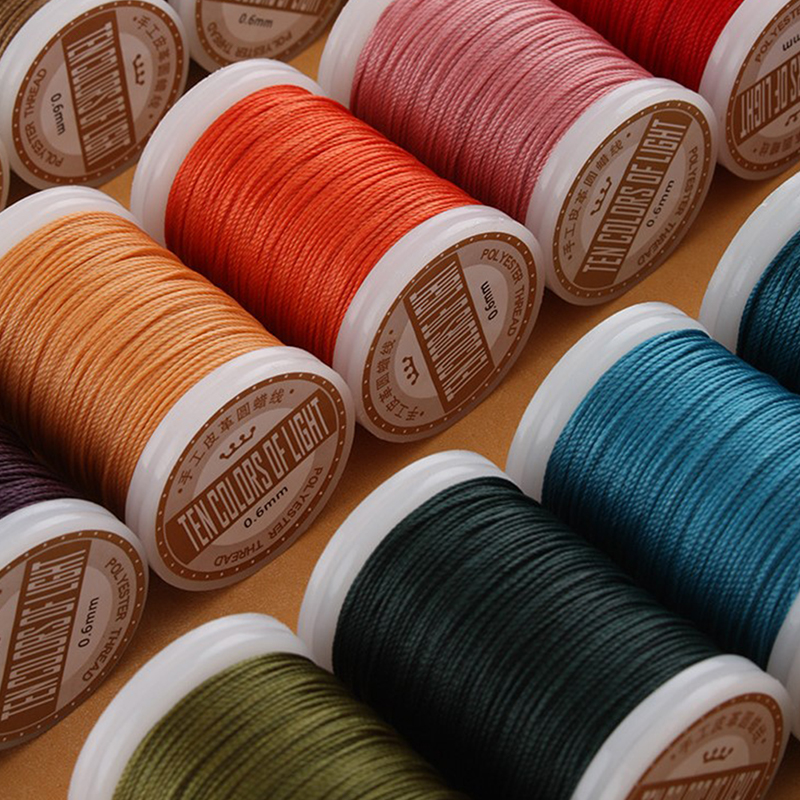 2021 Leather Craft Sewing Leather Round Wax Thread 0.6 mm Round Wax ...