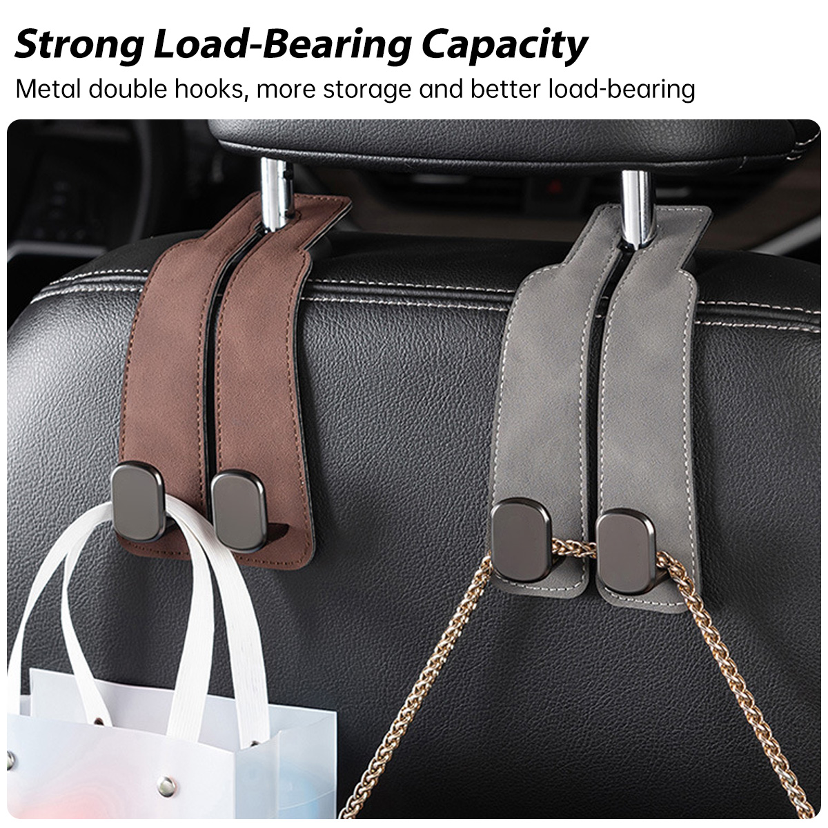 FONKEN Car Seat Back Hook Car Rear Front Seat Hanger Interior Car Metal ...