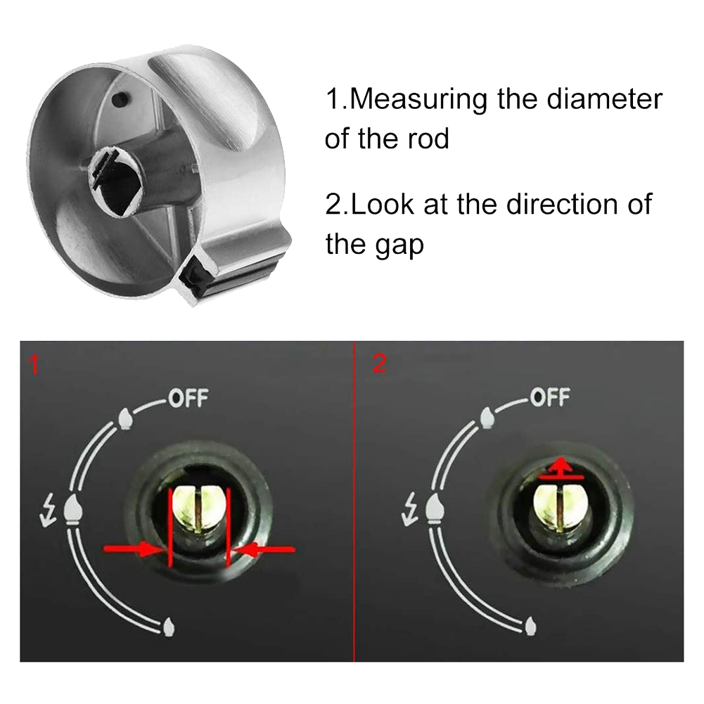 8 PCS Gas Stove Knob,8mm Cooker Control Switch Range Oven Knobs Cooktop Burner Knob for Kitchen ...
