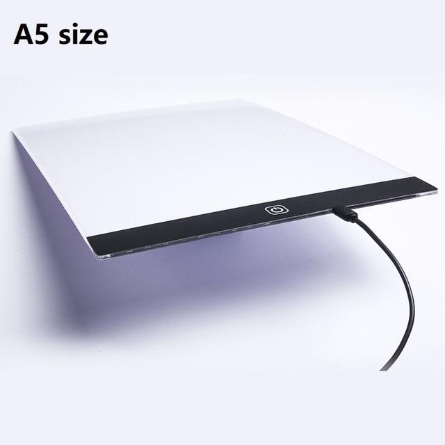 A5 Digital Graphics Pad LED Drawing Tablet USB LED Light Box Copy Board ...