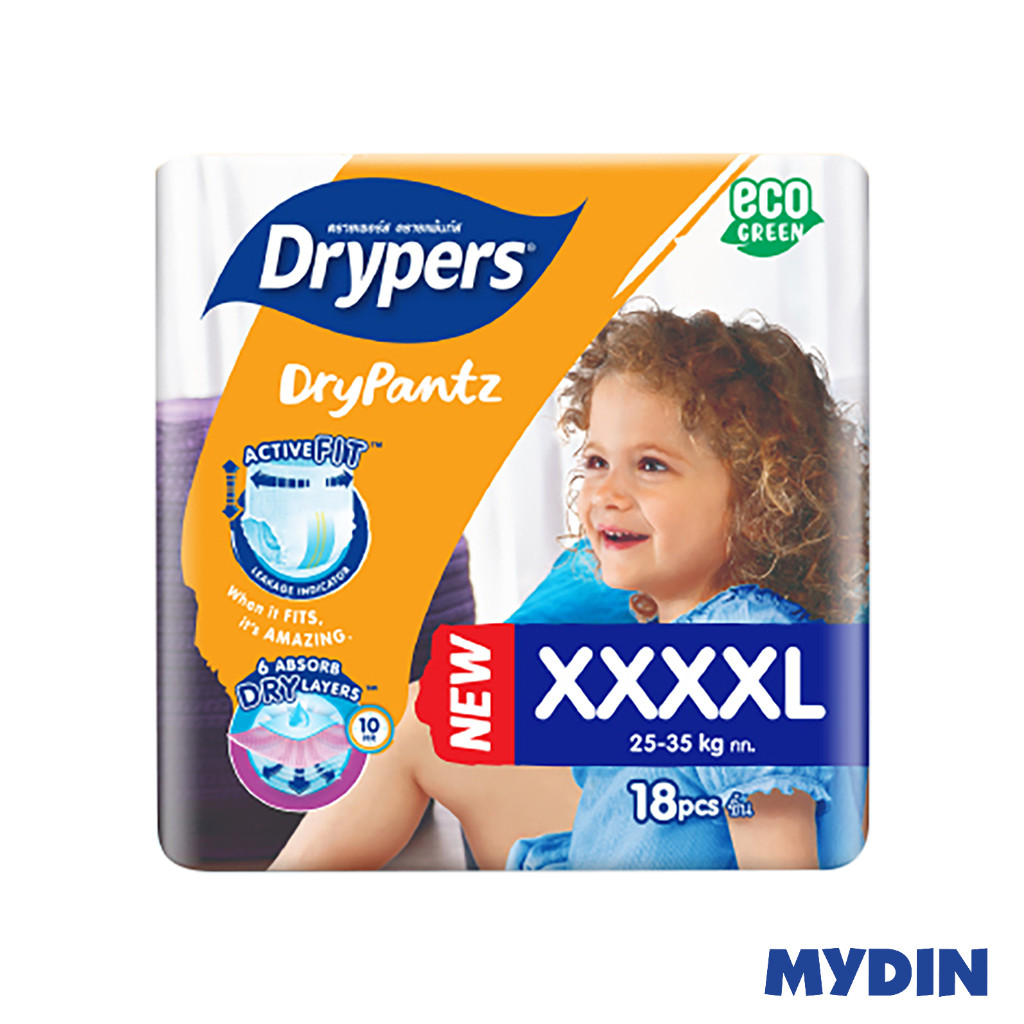 Drypers Diaper Drypantz XXXXL18 | Lazada