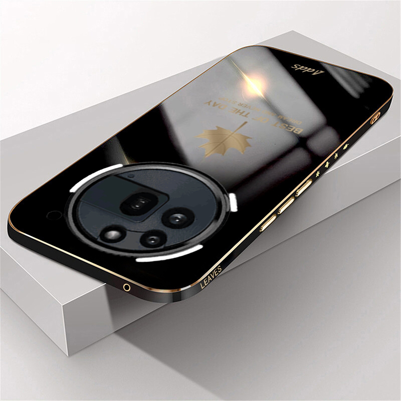 For Nothing Phone 3A Pro Case Shining Maple Leaf Design soft plating ...