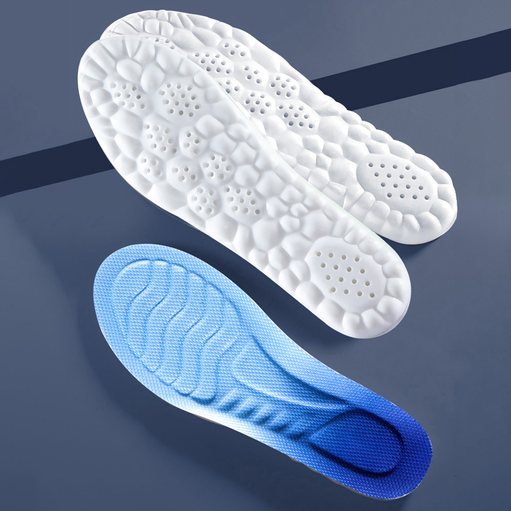 4D Orthopedic Sport Insoles Soft Breathable High-elasticity Shock ...