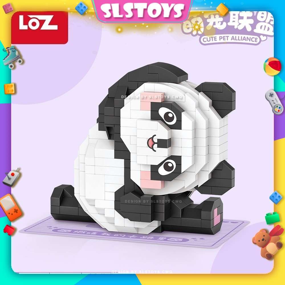 LOZ IDEAS Mini Block Cute Pet Alliance Panda Bunny Rabbit Animal Gift ...