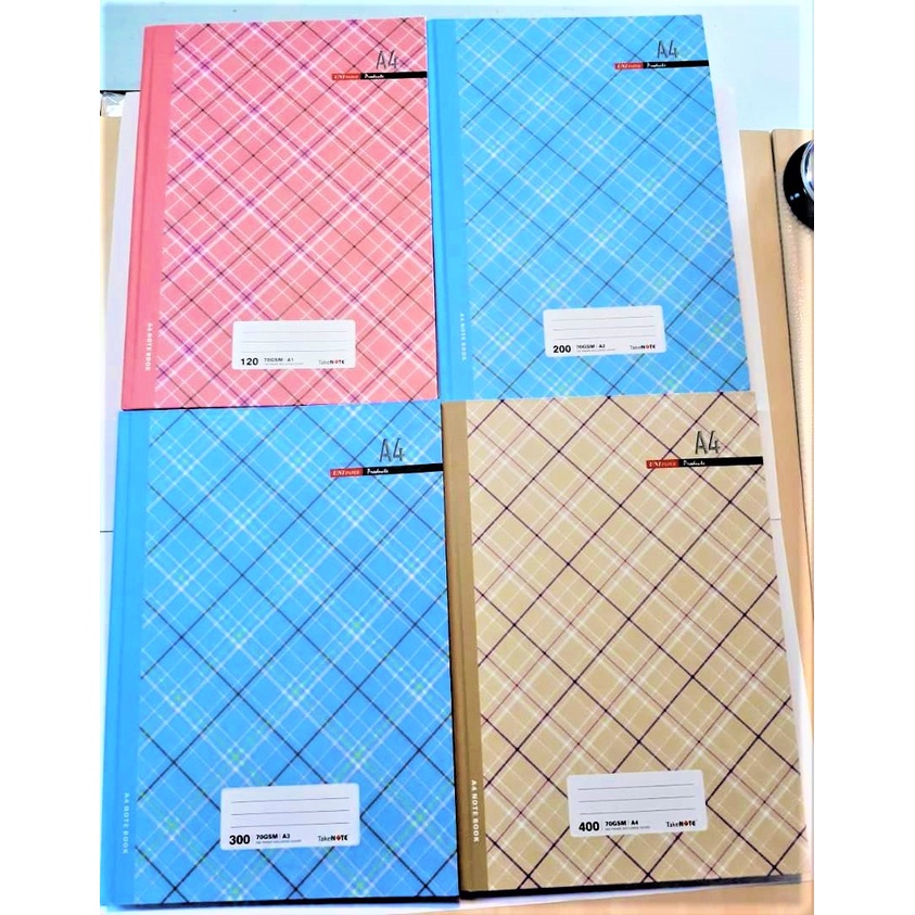A4 HARD COVER FOOLSCAP BOOK 70GSM -120 / 200 / 300 / 400 PAGES | Lazada