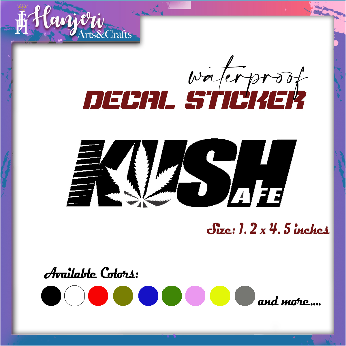 Recipe Kush Safe Unsafe waterproof Decal sticker for motorcycle car ...