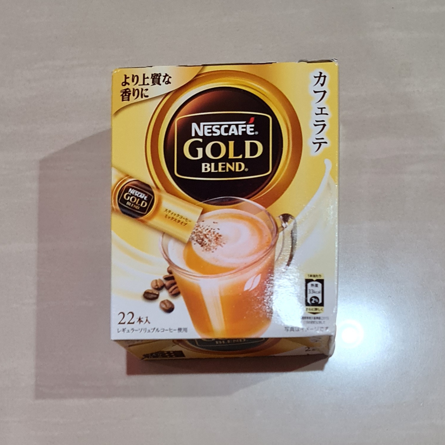 Nescafe Gold Blend Japan Original Cafe Latte Instant Coffee 22 Sticks ...