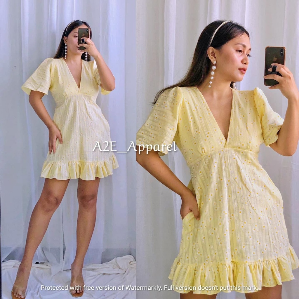 Darling Eyelet Dress with Lining Filipiniana Inspired Sleeves | Lazada PH