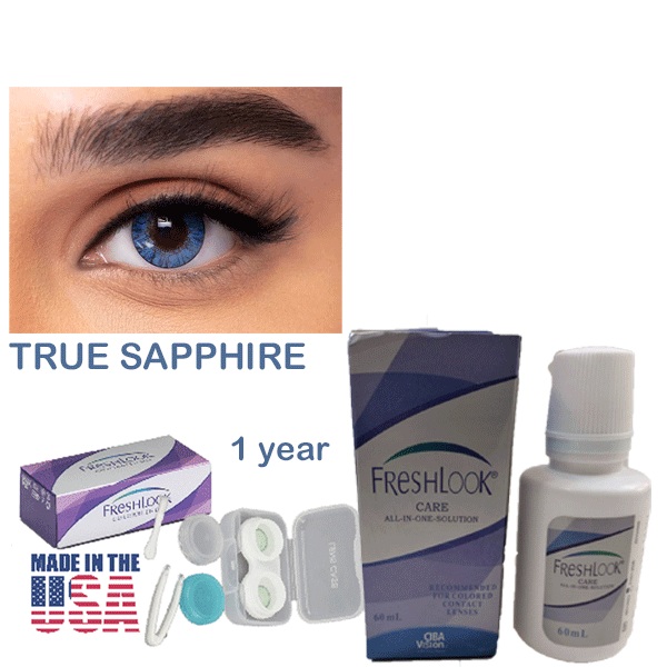 Colour TRUE SAPPHIRE- Fresh Look tsel Color Blends Contact Lens - Full ...