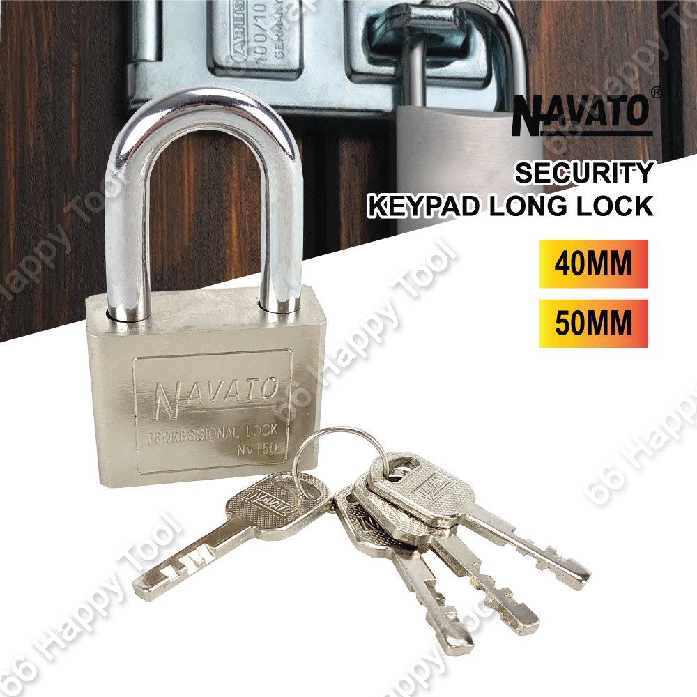 40mm/50mm Navato Security Keypad Heavy Duty Lock Long Shackle Padlock ...