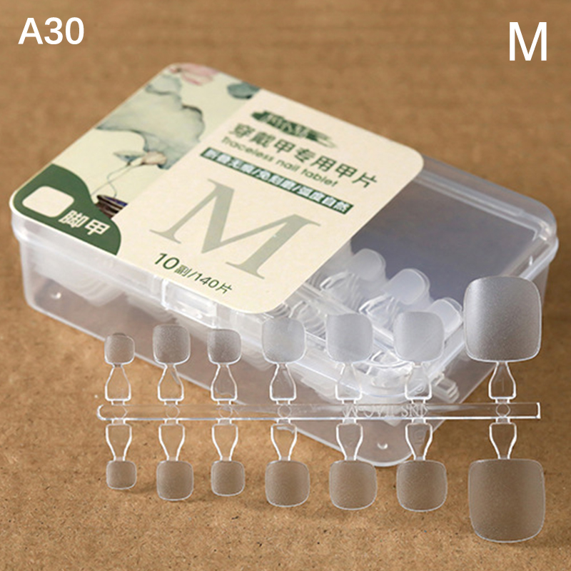100PCS/Box False Nails Press On Nails Coffin Artificial Nails Clear ...