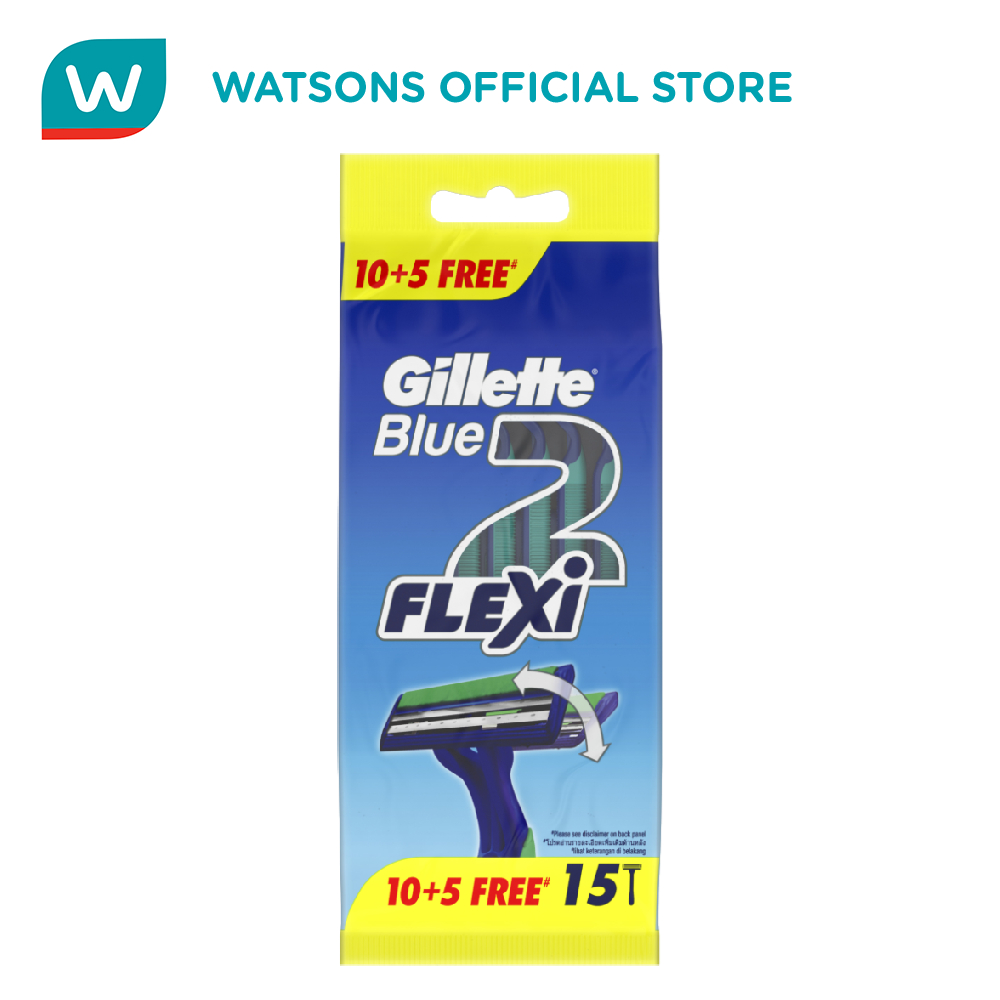 GILLETTE Blue 2 Flexi Disposable Razor 10+5s Pack | Lazada PH