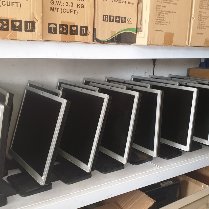 Lcd monitor 19 inci kotak lengkap kabel power dan vga | Lazada Indonesia