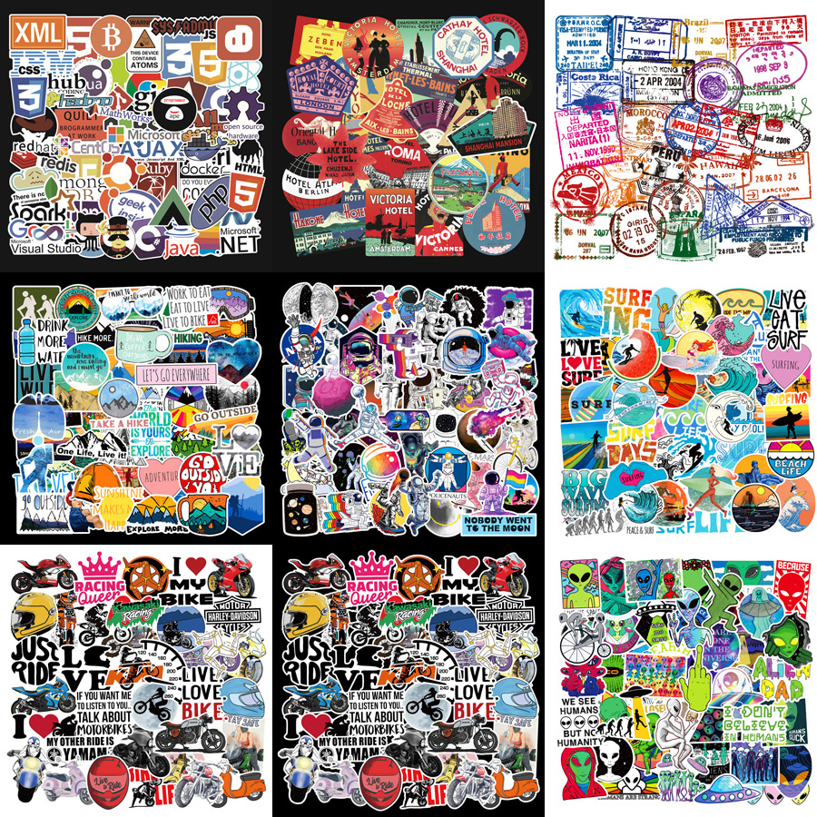 【Hottest Trends】50PCS Girl Boy Stickers Waterproof Skateboard Scrapbook ...