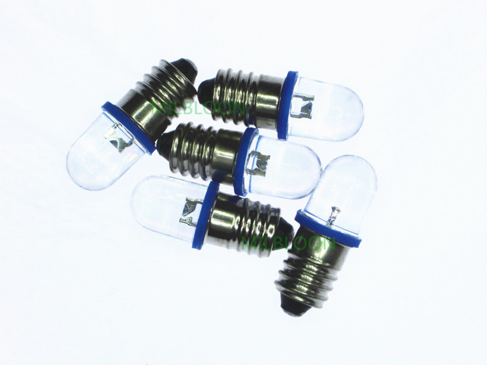 【TopazTrove】5pcs E10 led bulb E10 DC 3V 3.8V 4.5V 6V 8V 12V 18V 24V ...