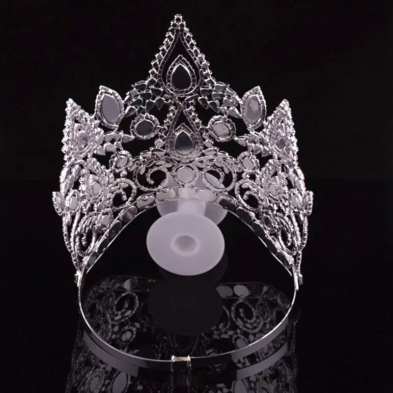 New Luxury Pageant Tiaras And Crowns Countoured Band Beauty Queen Head ...