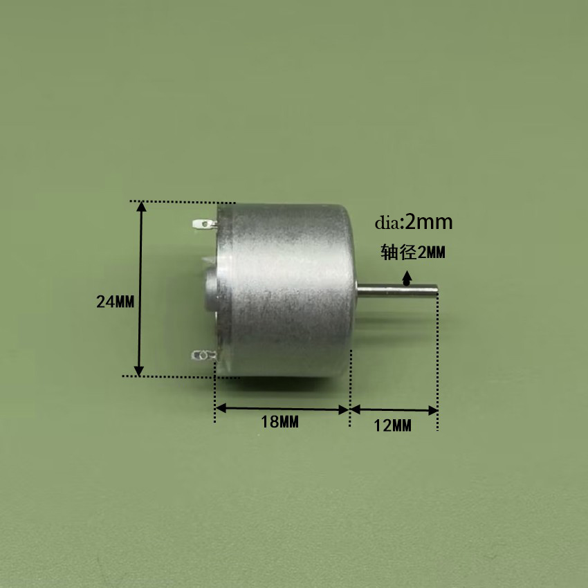 Mute Rf-310 Motor 12mm Long Shaft Dc 3v 6v 9v 12v 12000rpm Mini 24mm ...