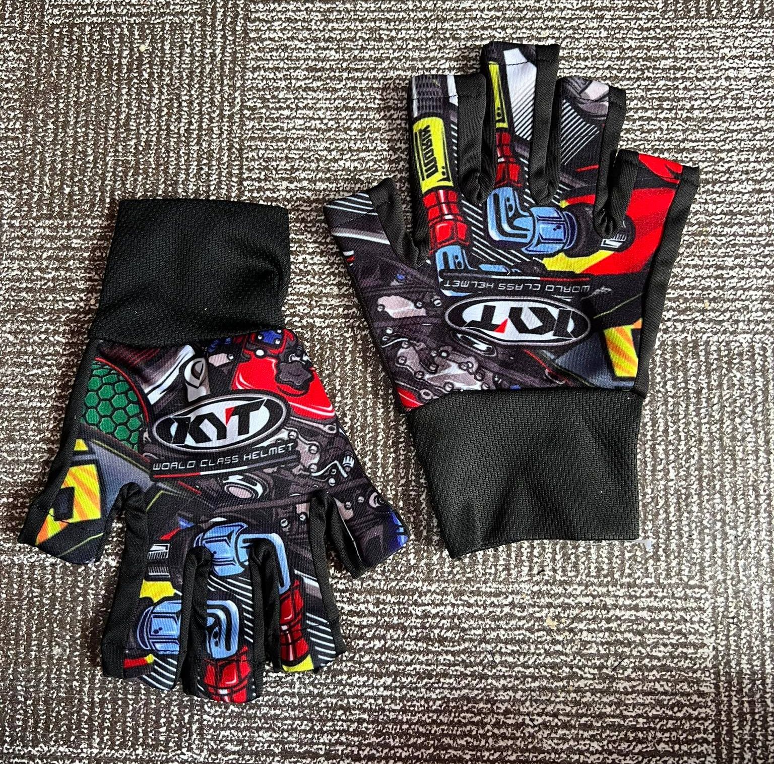 KYT SAFETY GEAR GLOVES FOR MOTORCYCLE RIDERS full sublimation high ...