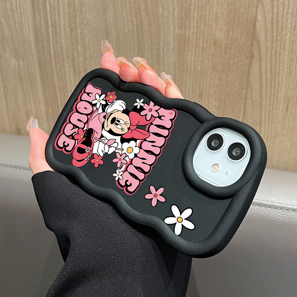 BILI for Redmi A3 A3x Back Cover Cute Minnie Mouse Pattern Design Wavy ...