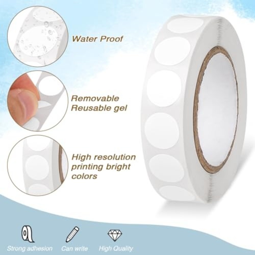 New 19mm Round Color Coding Labels Coated Paper Waterproof Color Round ...