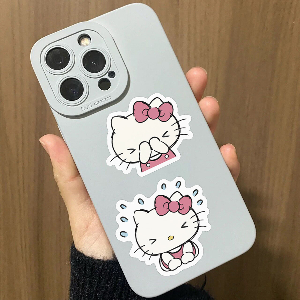 10/30/60pcs Pink Cartoon Hello Kitty Anime Stickers Kawaii Girls DIY ...