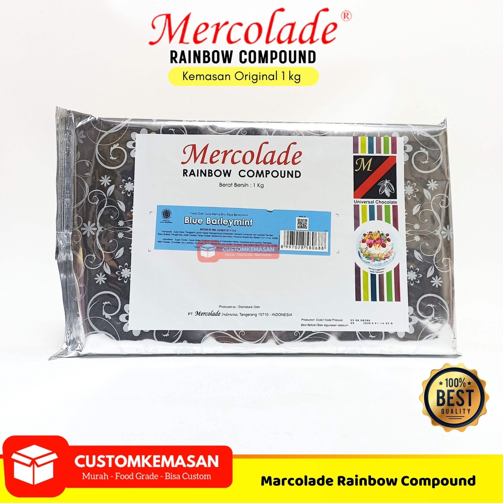 Mercolade Rainbow Compound 1kg / Cokelat Batang Marcolade / Cokelat ...