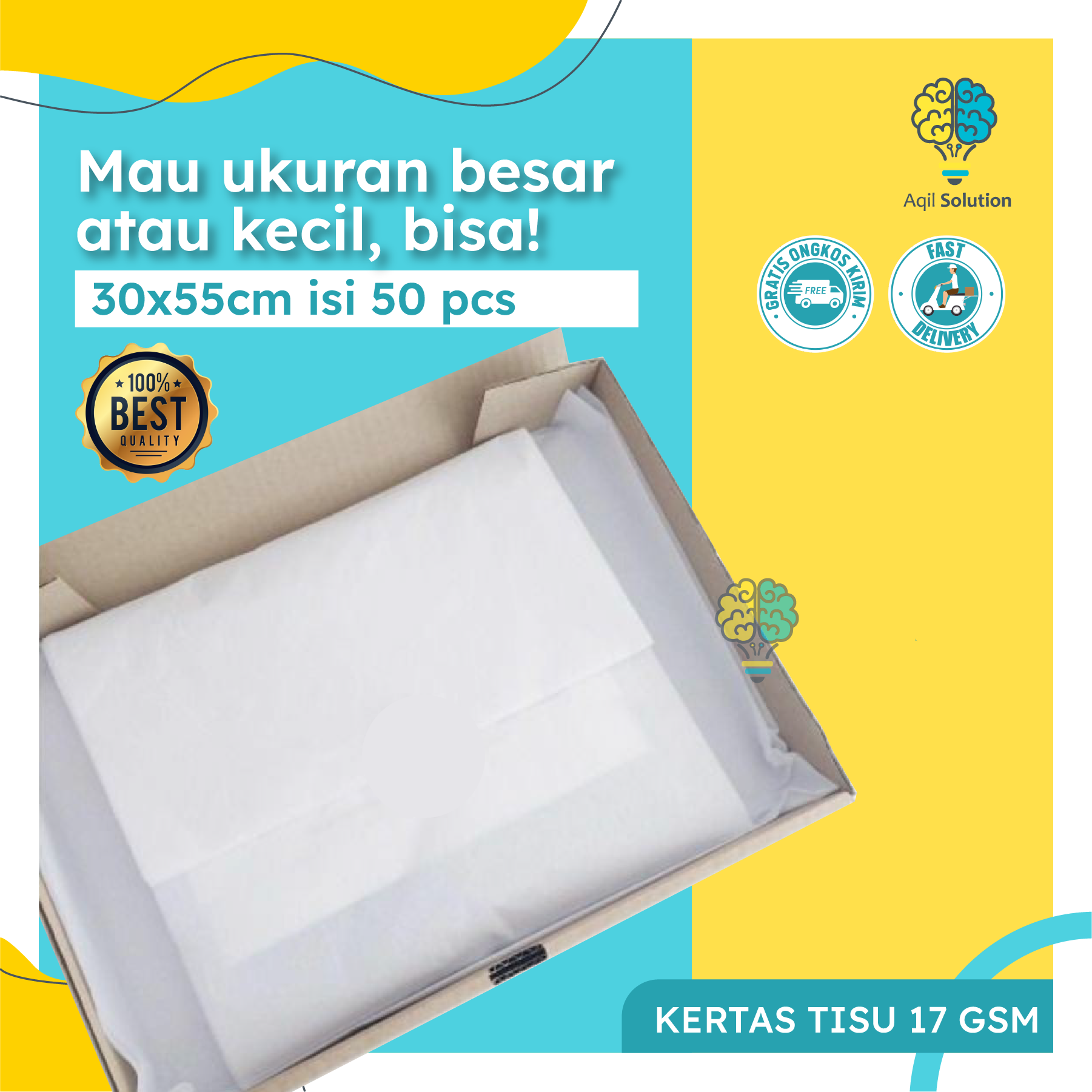 KERTAS TISU (30x55cm) 50pcs / KERTAS Packing Hampers/ Kertas Baju ...