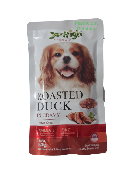 Jerhigh Dog Food in Pouch –Roasted Duck in Gravy 120g | Lazada PH