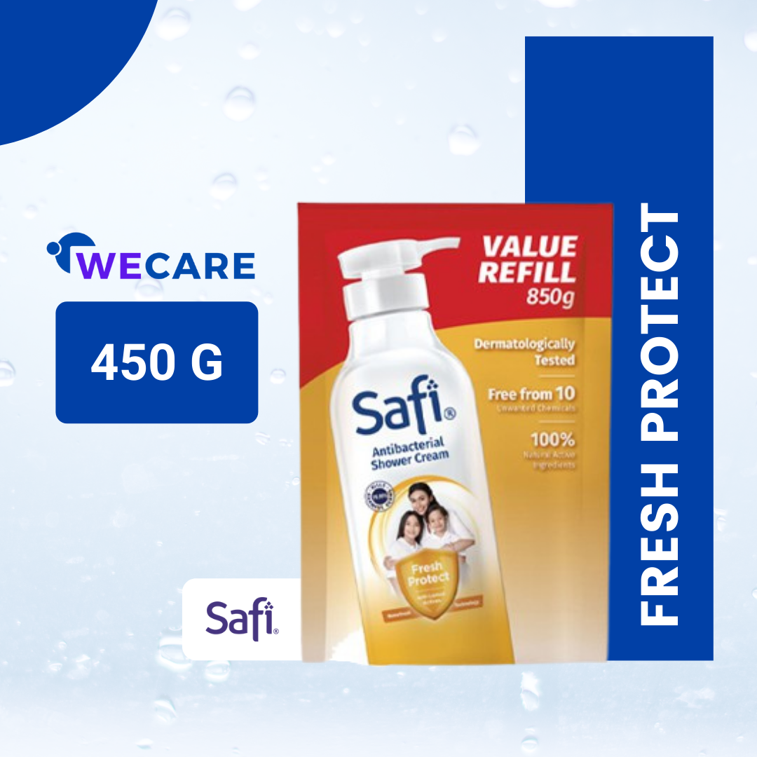 Safi Anti Bacterial Protect Shower Cream Refill Pack (450g) - (Fresh ...