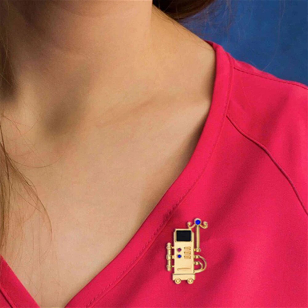 Nephrology Dialysis Machine Pin Trendy Silver Color Coat Zircon ...