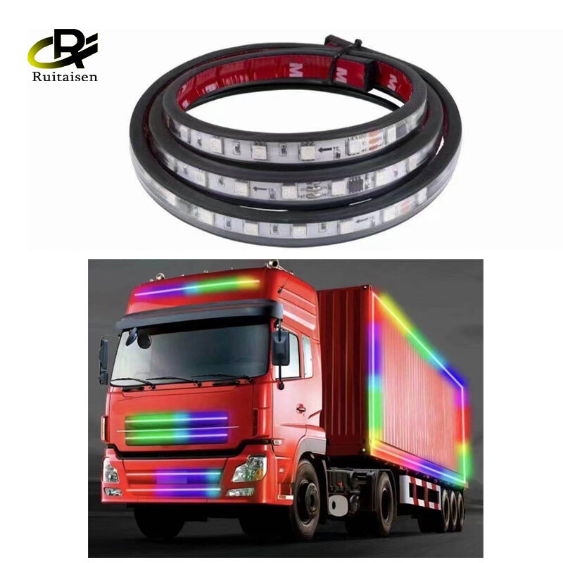 1m/1.2m/1.5m Car Streamer Light Strip 24V Car Truck Indicators Light ...