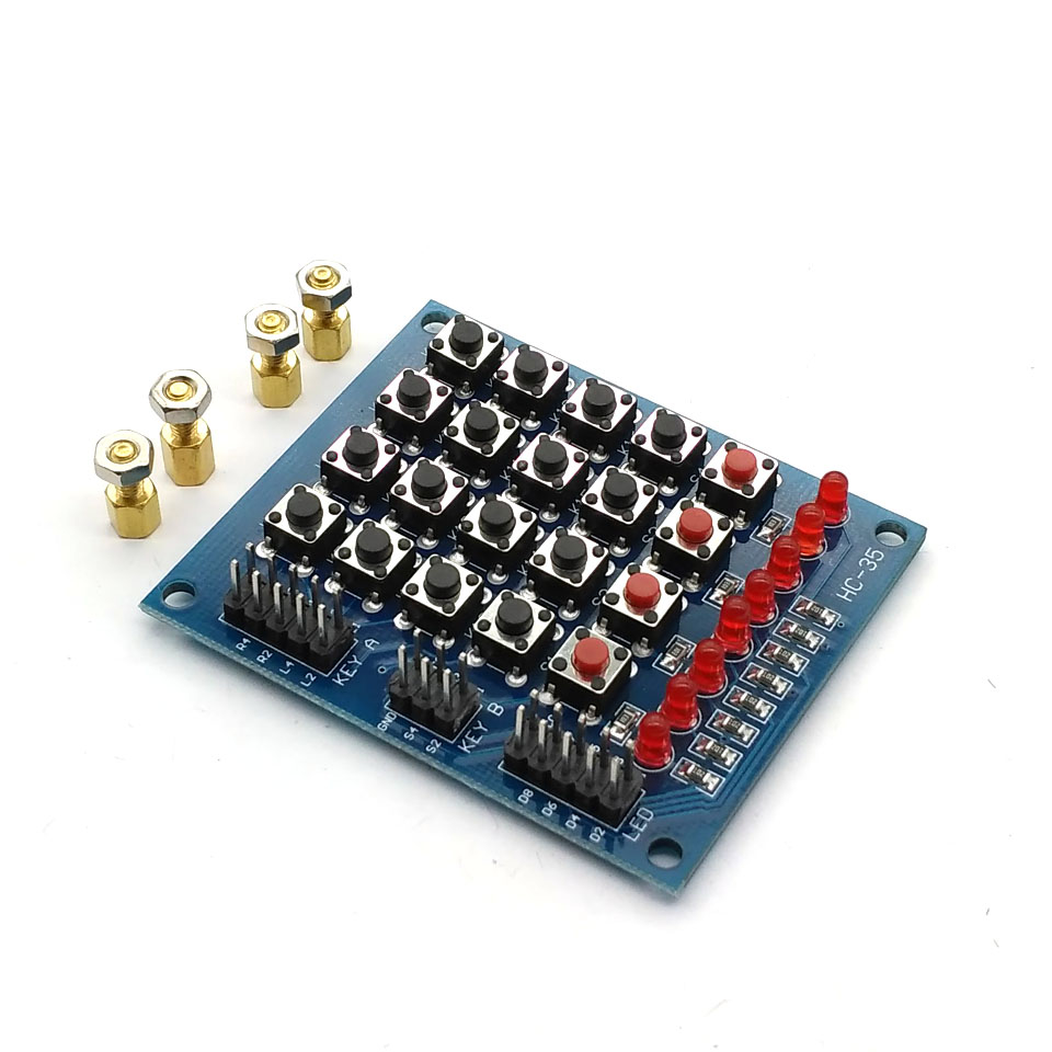 【LitWorld】4X4 For Arduino Array 16 Key Push Buttons Tastatur Switch ...