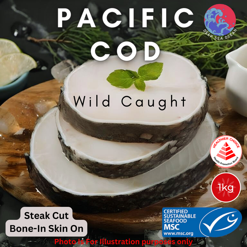 1KG Pacific Yellow Cod Fish Steak Wild Caught Premium Grade Frozen ...