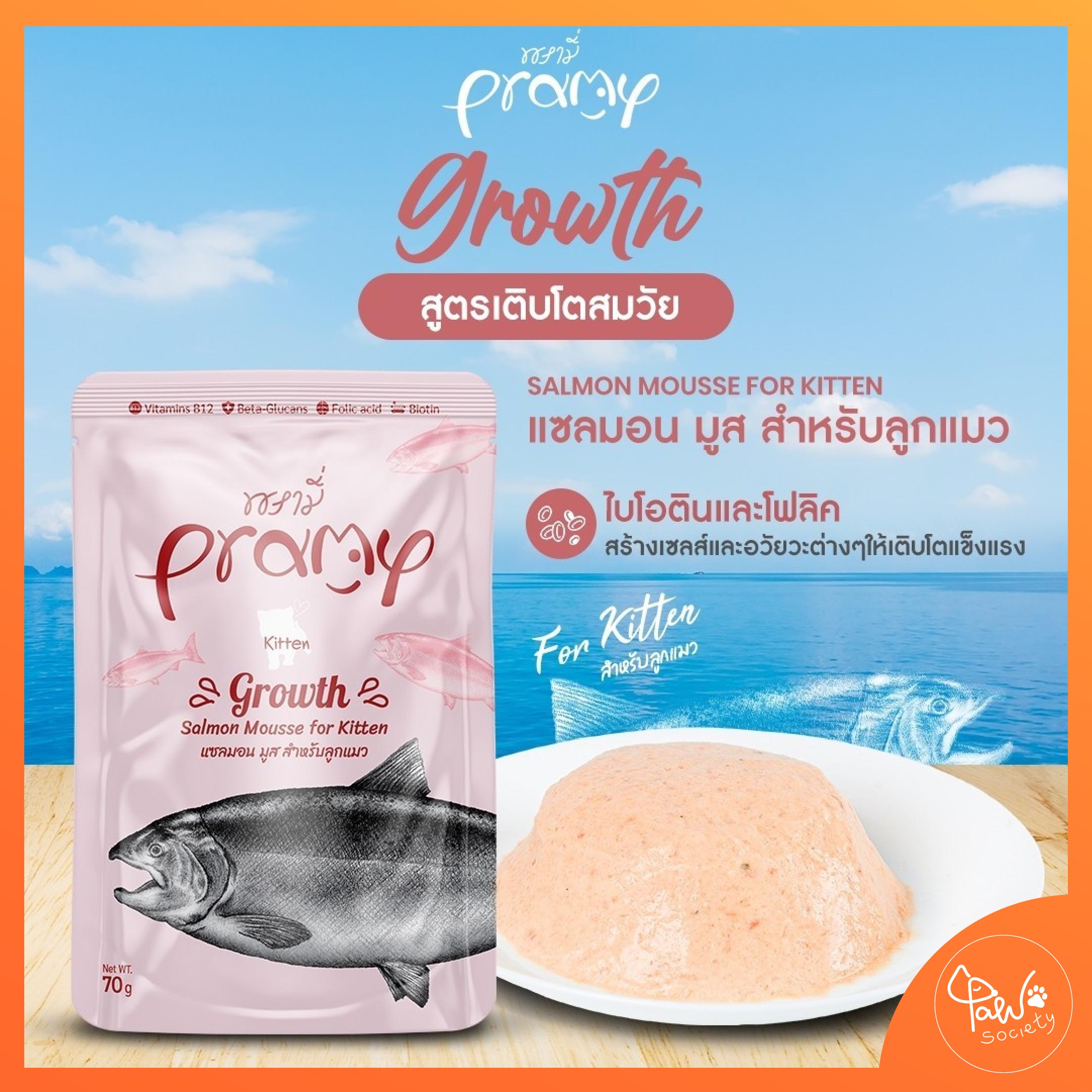 Pramy พรามี่ อาหารเปียกแมว บำรุงสุขภาพ ขนาด 70 กรัม | Lazada.co.th