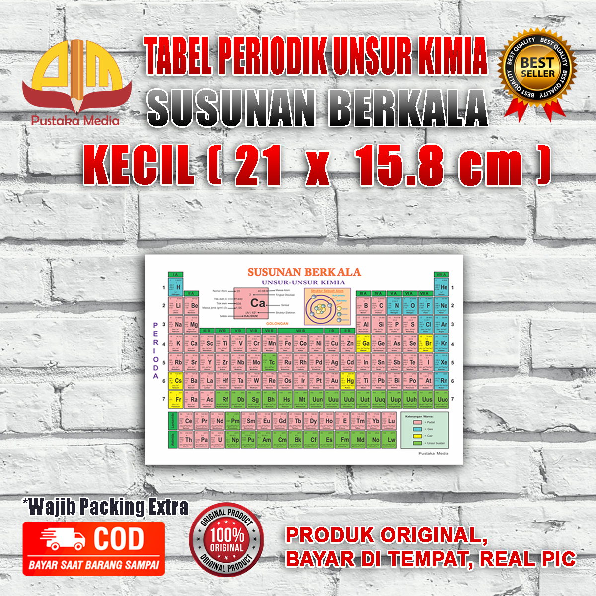 Tabel Periodik Unsur Kimia Susunan Berkala | Lazada Indonesia