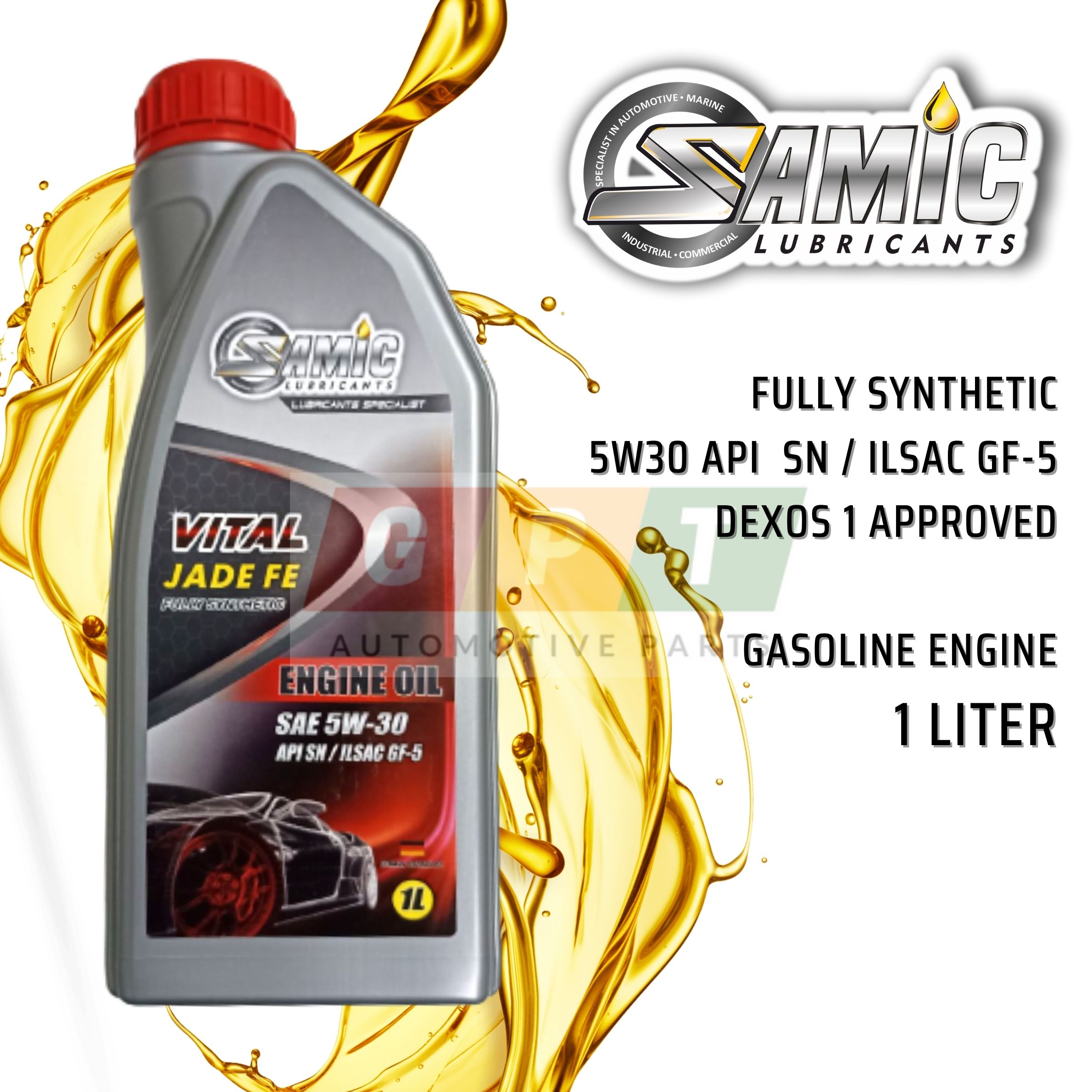 Samic Vital Jade FE 5W30 Engine Oil Dexos1 Fully Synthetic SN / ILSAC ...