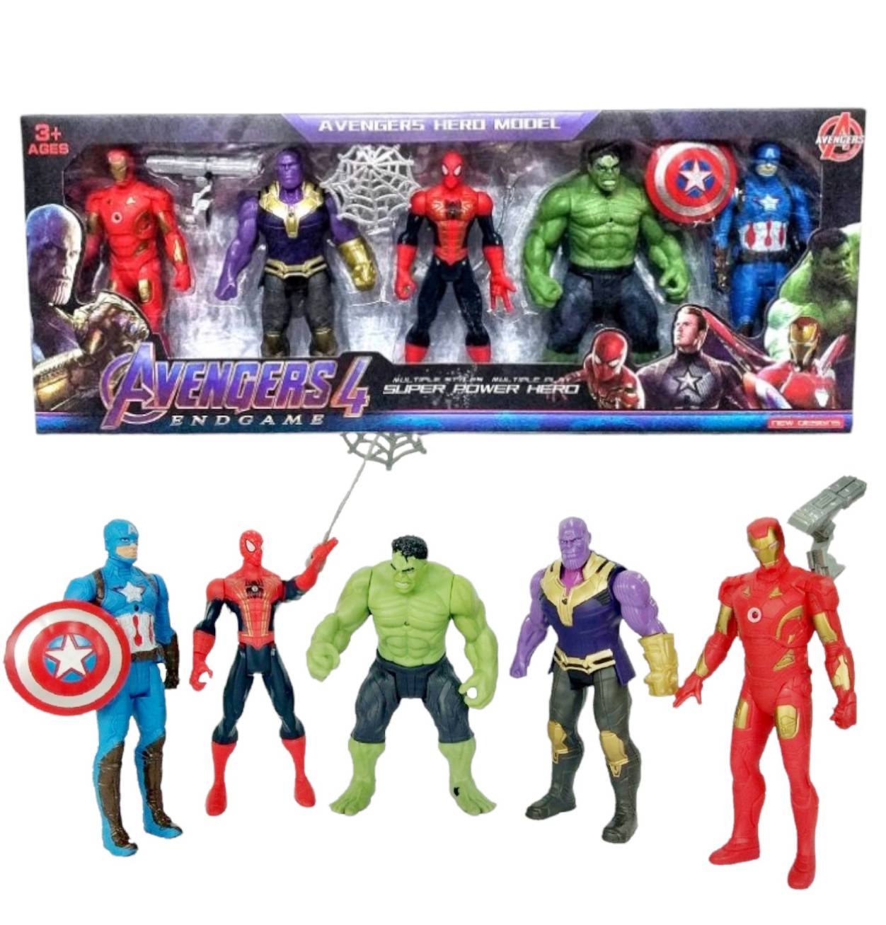 Avengers Model Set โมเดลอเวนเจอร์ มีไฟและไม่มีไฟ ขยับไ ตุ๊กตาMarvel ชุด ...