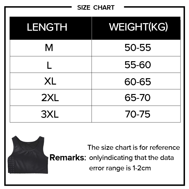 Women's Chest Binder Vest – Slimming Side Buckle Shaper, Sizes M-3XL ...