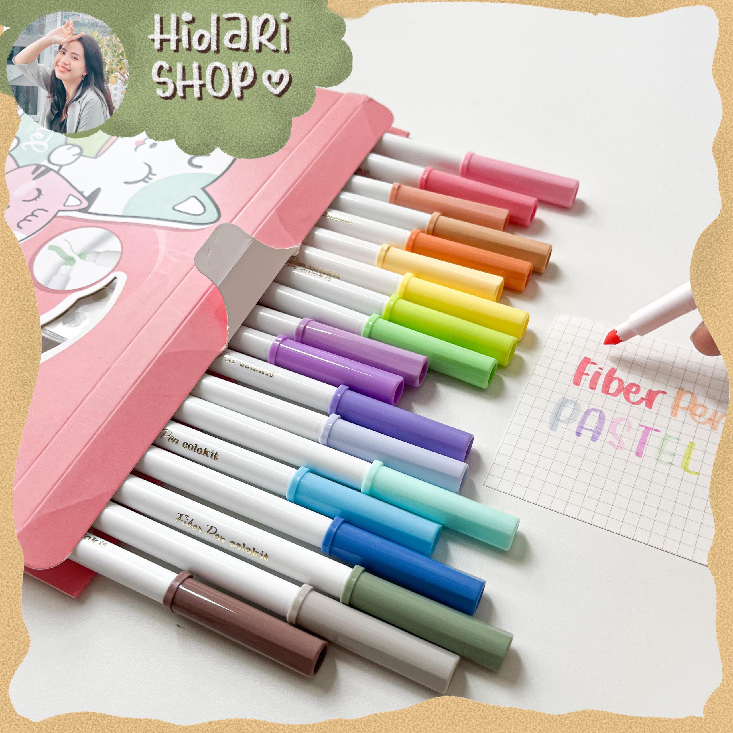 Bộ 20 màu Bút Fiber Pen Pastel Thiên Long Colokit / Calligraphy Bullet ...