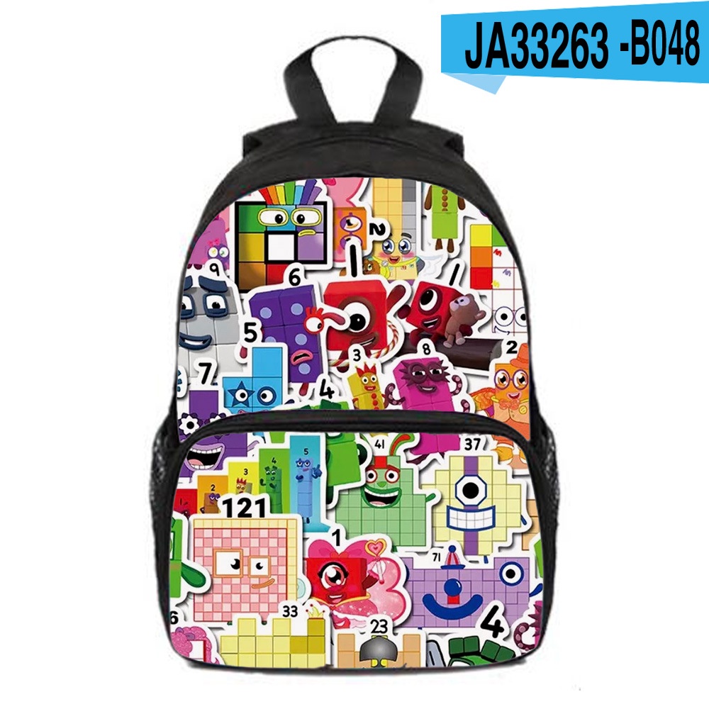 New Numberblocks School Bag Backpack Elementary School Kindergarten ...