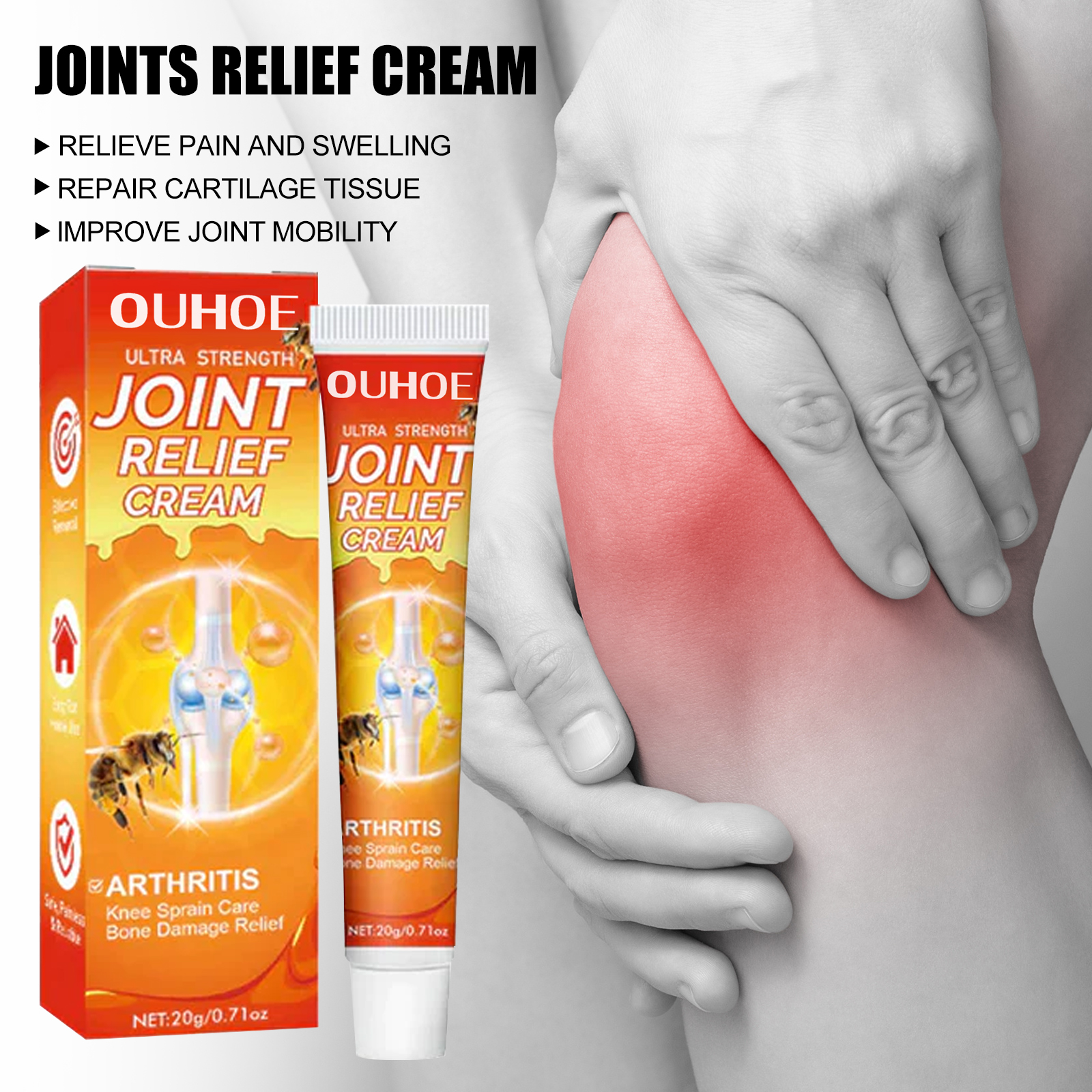 Bee Venom Joint Care Cream Relieves Knee Shoulder Neck Wrist Muscle ...