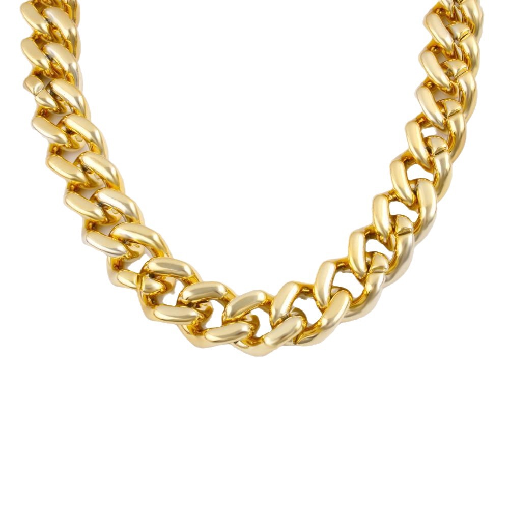 Must-have】Hip-Hop Rap Big Gold Chain Local Hero Male Super Thick Gold ...