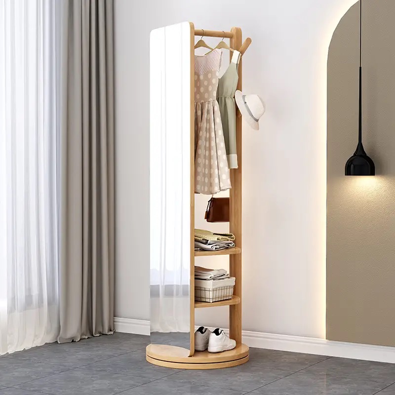 Standing Mirror Storage Full Length Wall Mirror Living Room Full Body ...